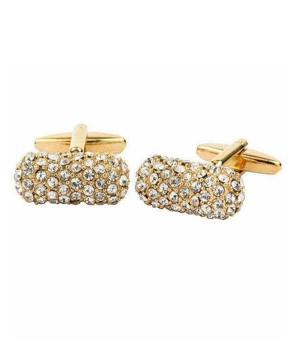 Vittorio Vico Gold Iced Wedding Cufflinks in Gift Box: CL100x Series - Classy Cufflinks