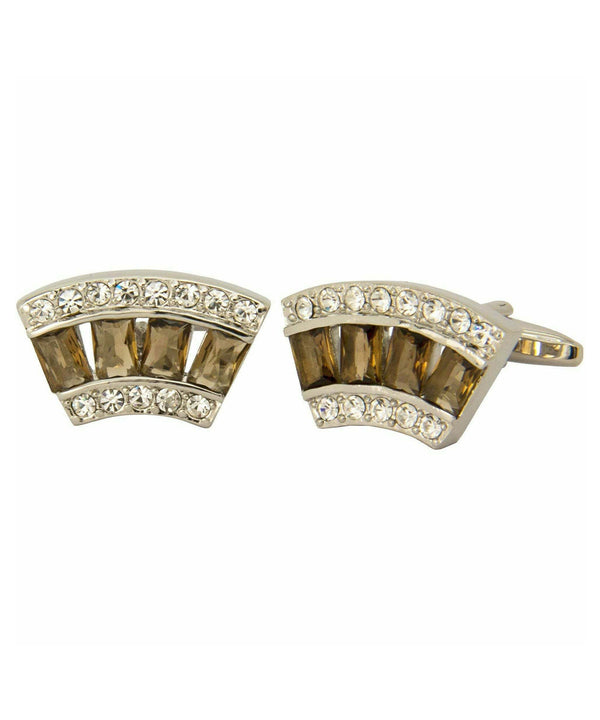 Vittorio Vico Silver Iced Wedding Cufflinks in Gift Box: CL105x Series ...